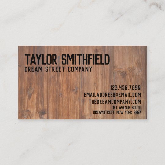 Rustic Wood Business Card | Zazzle.com