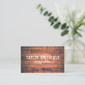 rustic wood business card | Zazzle