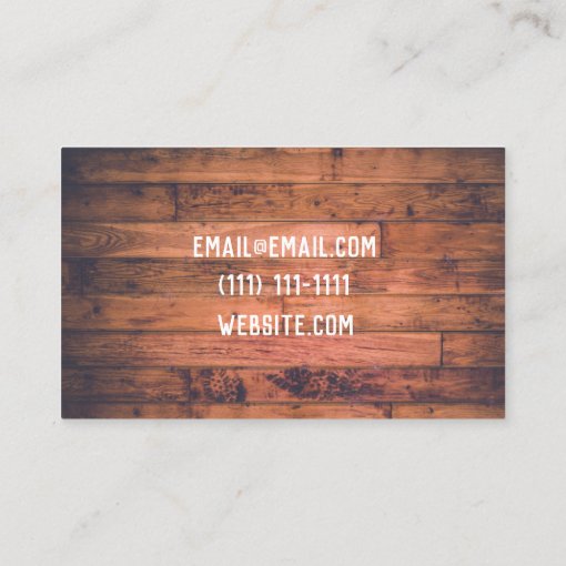 rustic wood business card | Zazzle
