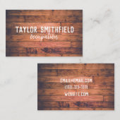 rustic wood business card | Zazzle