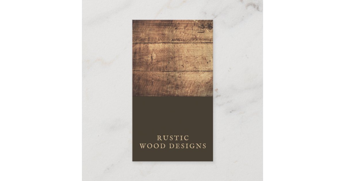 Rustic Wood Business Card | Zazzle