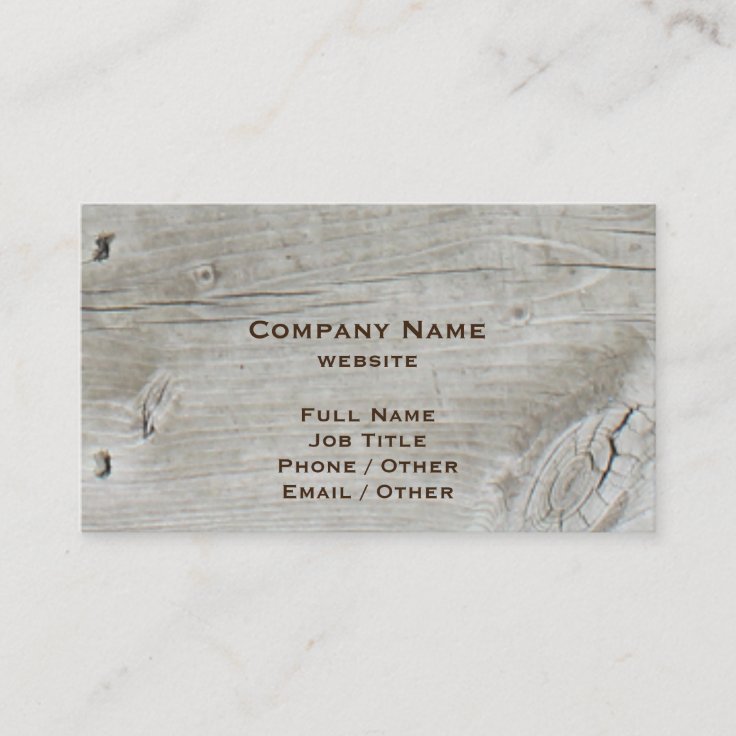 Rustic Wood Business Card | Zazzle
