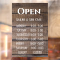 Rustic Wood Business Restaurant Open Hours Sign | Zazzle