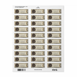 Rustic Wood Button Fabric Flower & Shabby Burlap Label | Zazzle