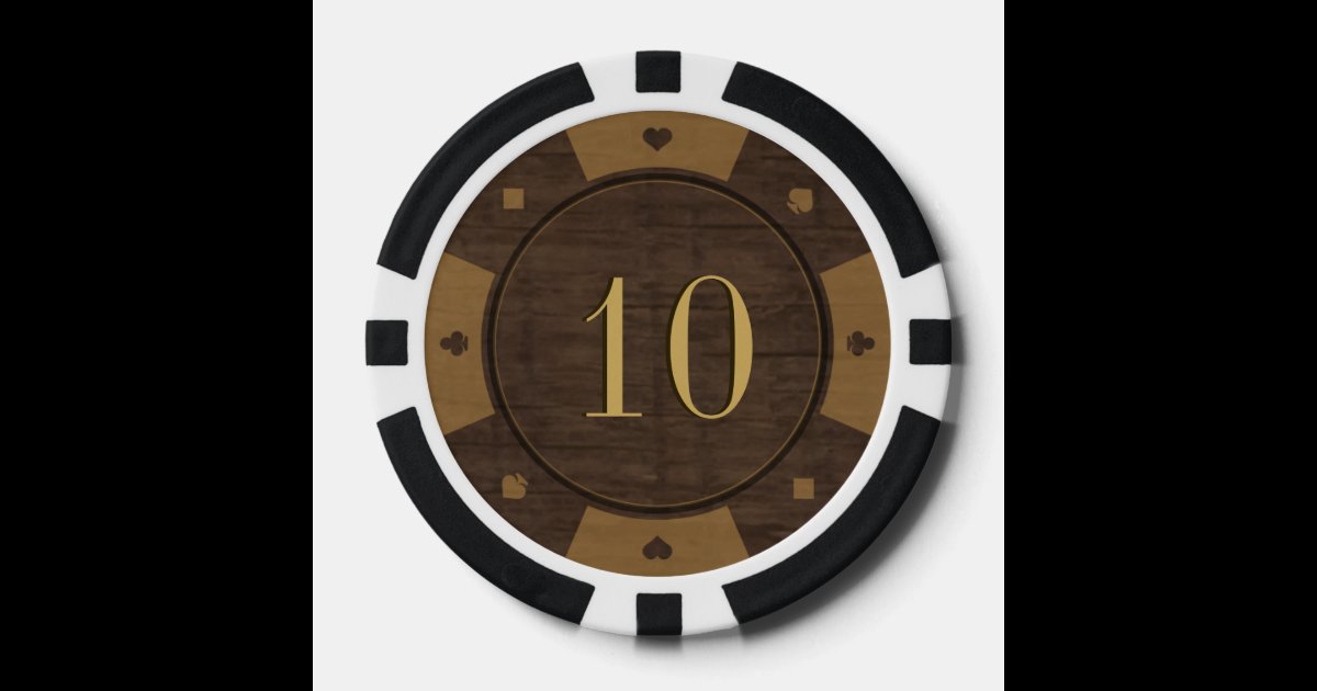 Rustic Wood Casino Style Poker Chips | Zazzle