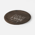 Rustic Wood Christian Christmas Verse Typography Paper Plates | Zazzle