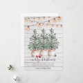 Rustic Wood Christmas Trees Holiday Card | Zazzle