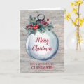 Rustic Wood Classmate Merry Christmas Card | Zazzle
