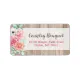 Rustic Wood Country Farmhouse Floral Rose Address Label | Zazzle