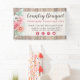 Rustic Wood Country Farmhouse Floral Rose Boutique Banner | Zazzle