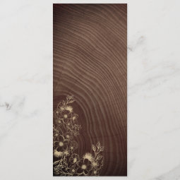 Rustic Wood Country Wedding Menu | Zazzle