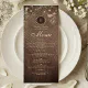 Rustic Wood Country Wedding Menu | Zazzle