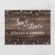 Rustic Wood Country Wedding Save the Date Postcard | Zazzle