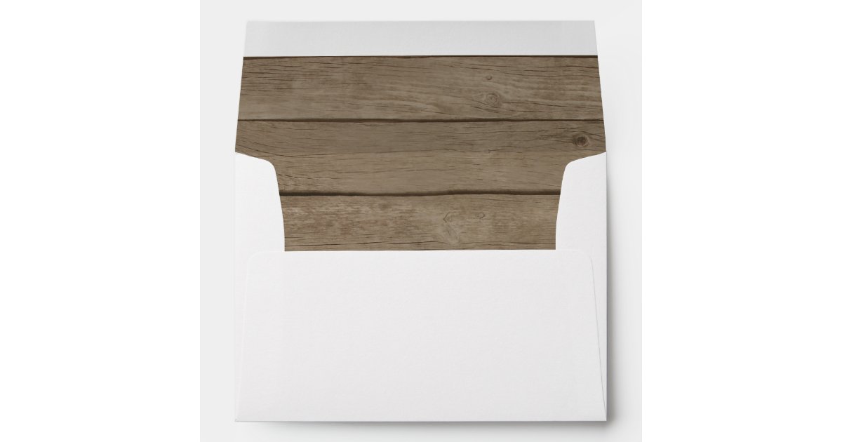 Rustic Wood Country Western Envelope | Zazzle