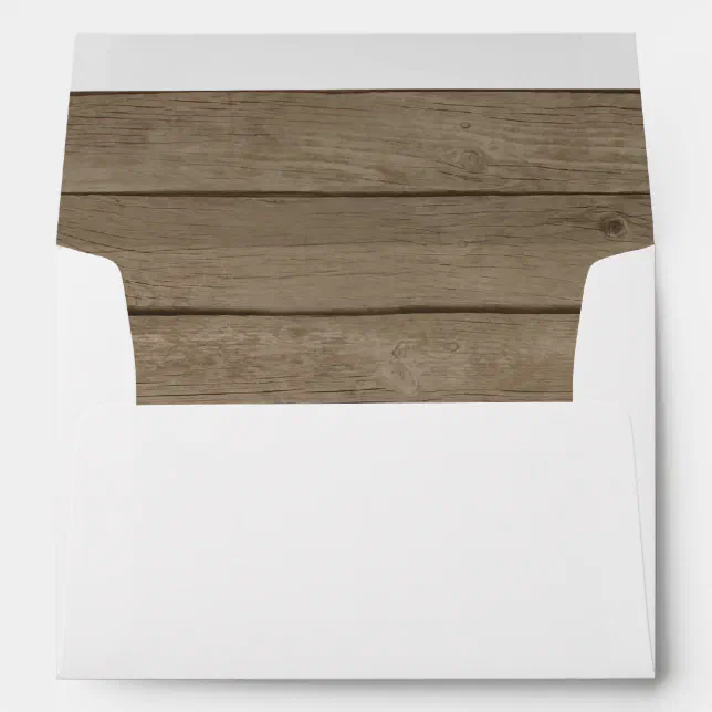 Rustic Wood Country Western Envelope | Zazzle