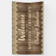 Rustic Wood & Cream Lace Wedding Welcome Banner | Zazzle