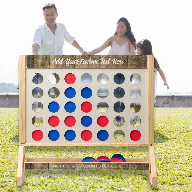 Rustic Wood Custom Text Personalized Giant Fast Four | Zazzle