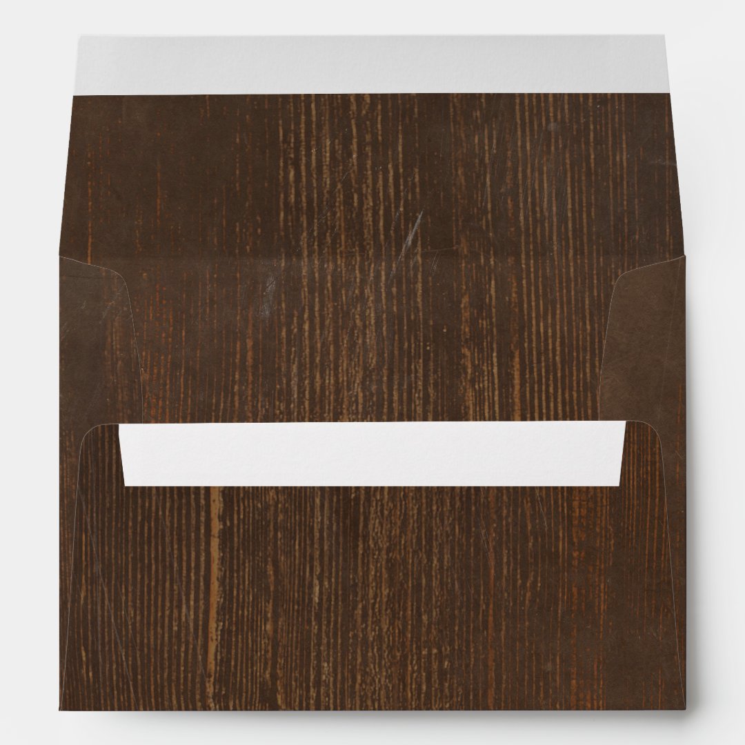 Rustic Wood Distressed and Shabby Envelope | Zazzle