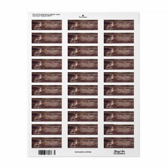 Rustic Wood Elk Wildlife Address Labels | Zazzle