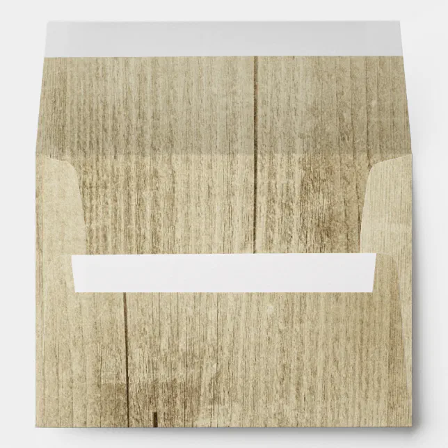 rustic wood envelopes for wedding invitations | Zazzle