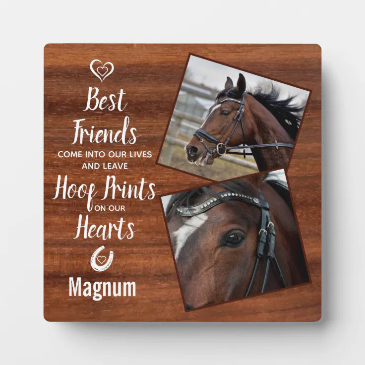 Rustic Wood Equine Remembrance Horse Memorial Plaque | Zazzle