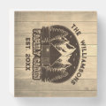 Rustic Wood Family Cabin Home Reunion Brown Name Wooden Box Sign | Zazzle