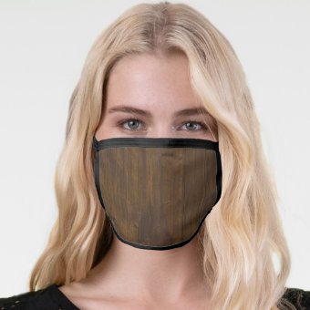 Rustic Wood Fence Panels Woodland Outdoors Camping Face Mask | Zazzle