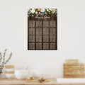 Rustic Wood Floral 16 Tables Wedding Seating Chart | Zazzle