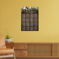Rustic Wood Floral 16 Tables Wedding Seating Chart | Zazzle