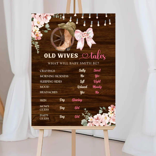 Rustic Wood Floral Old Wives Tales Poster | Zazzle