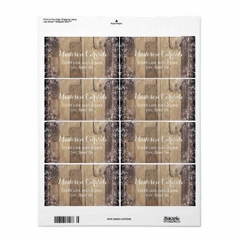 Rustic Wood Flourish Country Address Labels | Zazzle