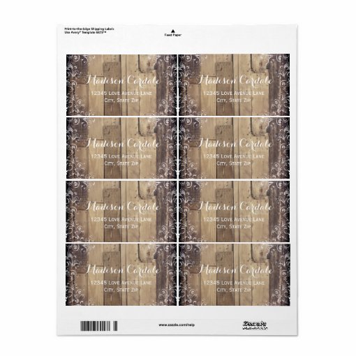 Rustic Wood Flourish Country Address Labels | Zazzle