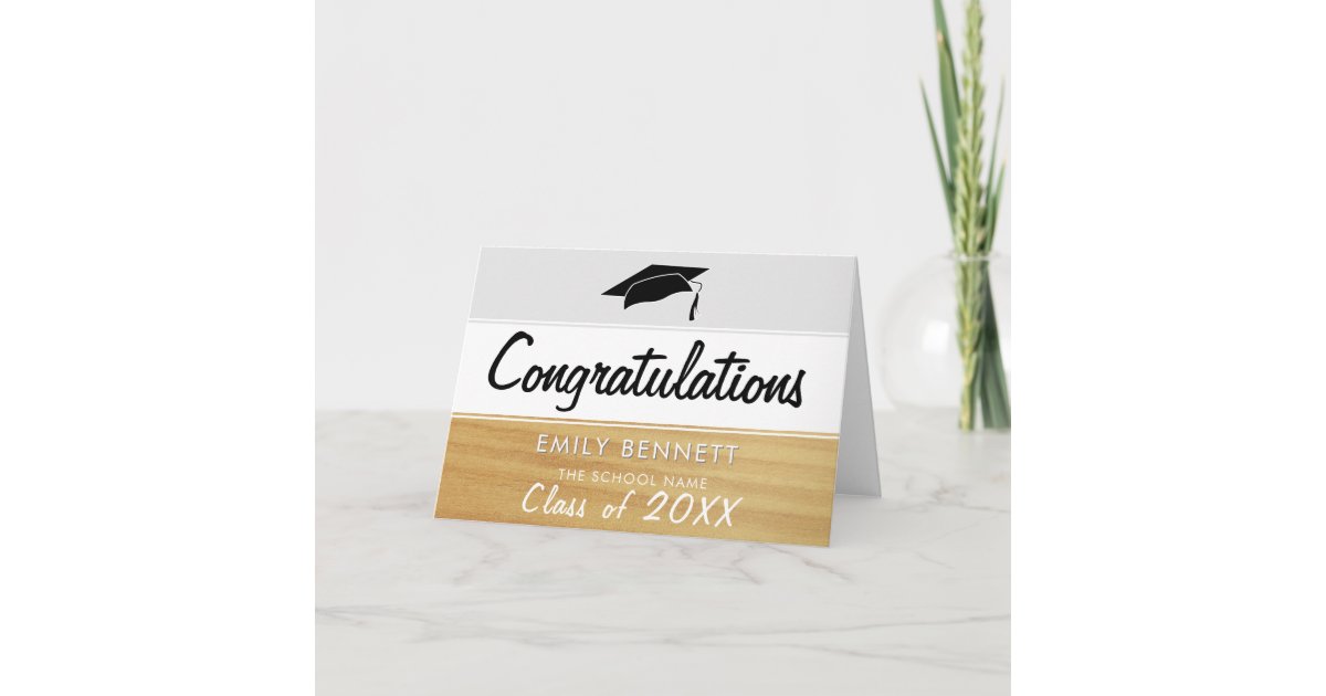 Rustic Wood Graduate Congratulations Graduation Card | Zazzle