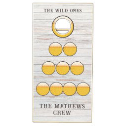 Rustic Wood Grain 2-games Beer Pong beanbag toss Cornhole Set | Zazzle