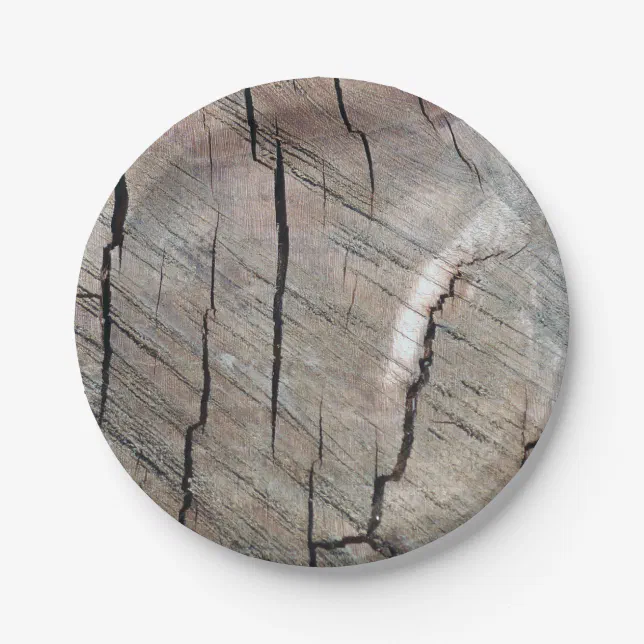 Rustic Wood Grain Design Paper Plate | Zazzle