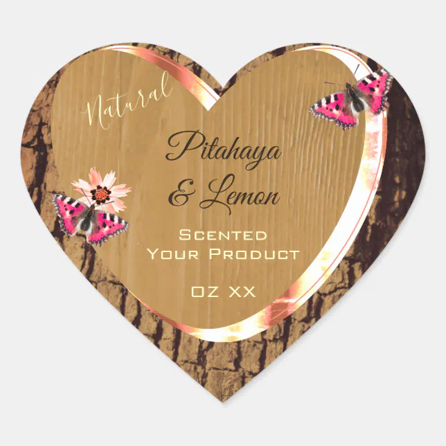 Rustic Wood Grain Natural Tree Bark Product Labels | Zazzle