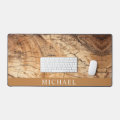 Rustic Wood Grain Personalized Desk Mat | Zazzle