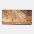 Rustic Wood Grain Personalized Desk Mat | Zazzle