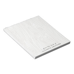 Rustic Wood Grain Personalized Notepad | Zazzle