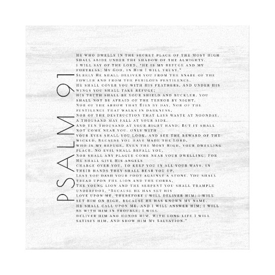 Rustic Wood Grain Psalm 91 Art Sign | Zazzle.com