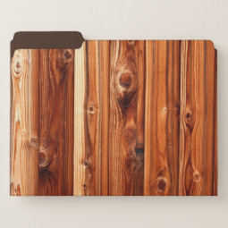 Rustic Wood Grain Texture Custom Design File Folder | Zazzle