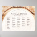 Rustic Wood Grain Tree ring Wedding Seating Chart | Zazzle