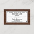 Rustic Wood Grain Vintage Handyman Construction Business Card | Zazzle