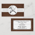 Rustic Wood Grain Vintage Handyman Construction Business Card | Zazzle