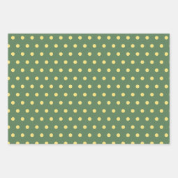 Rustic Wood Green Gold Christmas Polka Dots Stripe Wrapping Paper ...
