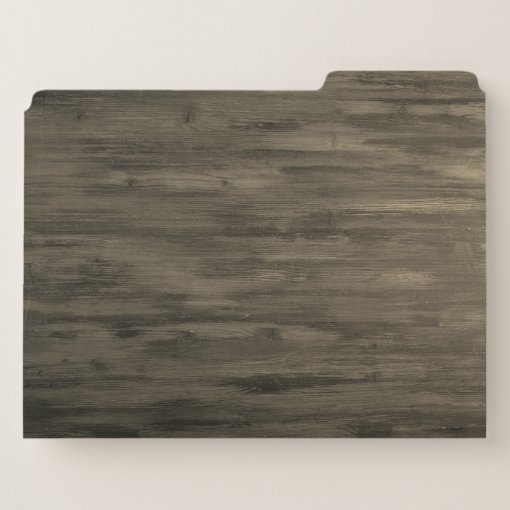 Rustic Wood Grey and Black File Folder | Zazzle