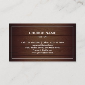 Rustic Wood Jesus Christ Cross Pastor Business Card | Zazzle
