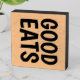 RUSTIC WOOD KITCHEN SIGNS, GOOD EATS WOODEN BOX SIGN | Zazzle