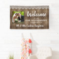 Rustic Wood Lace ANY Anniversary Photo Banner | Zazzle