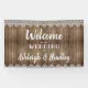 Rustic Wood Lace Wedding Welcome Banner | Zazzle